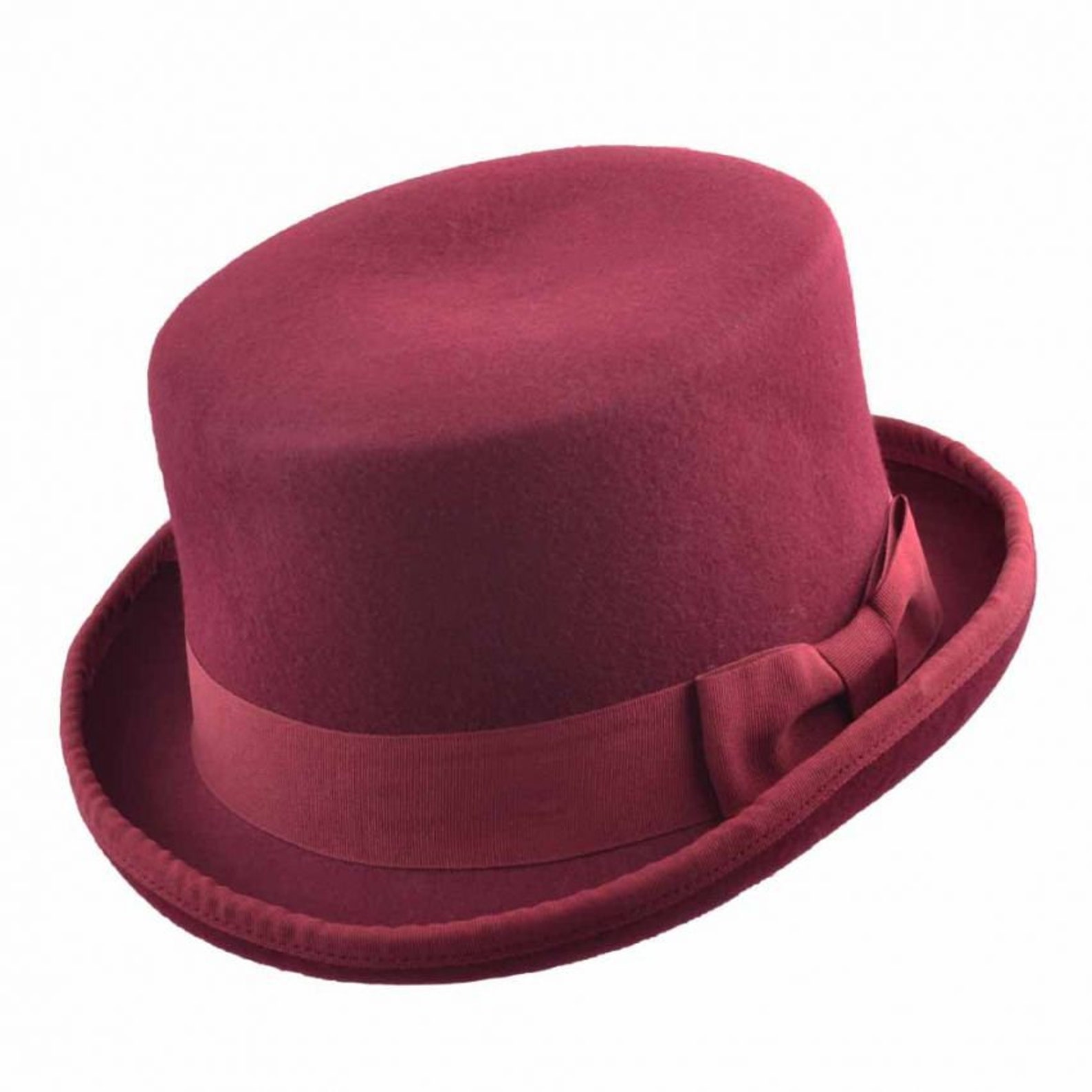 Mens Wool Crushable Top Hat Women's Fedora Felt Soft Ribbon Band Bow ...
