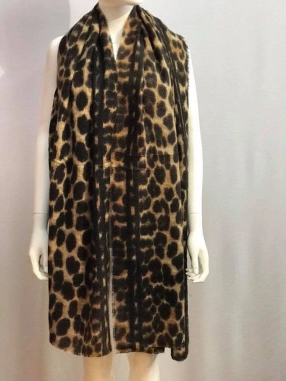 Ladies Leopard Scarf Shawl Print Women Cashmere Stole Winter Blanket ...