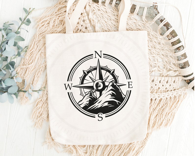 Compass Mountain Svg | Half Compass Svg | Mountain Range Svg | Cut ...