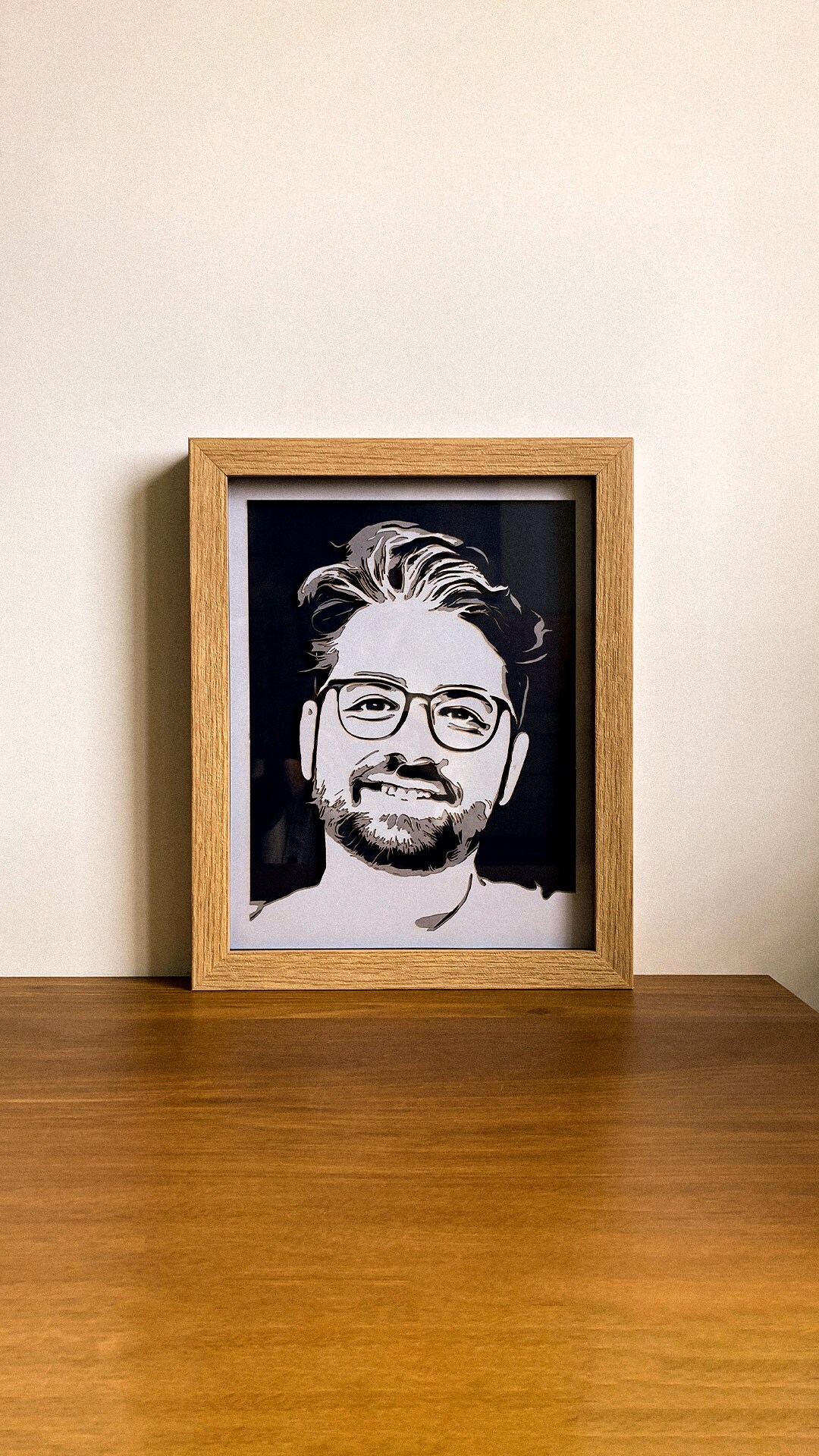 Layered Paper Cutting Portrait Design Birthday Gift Digital Files of 4 ...