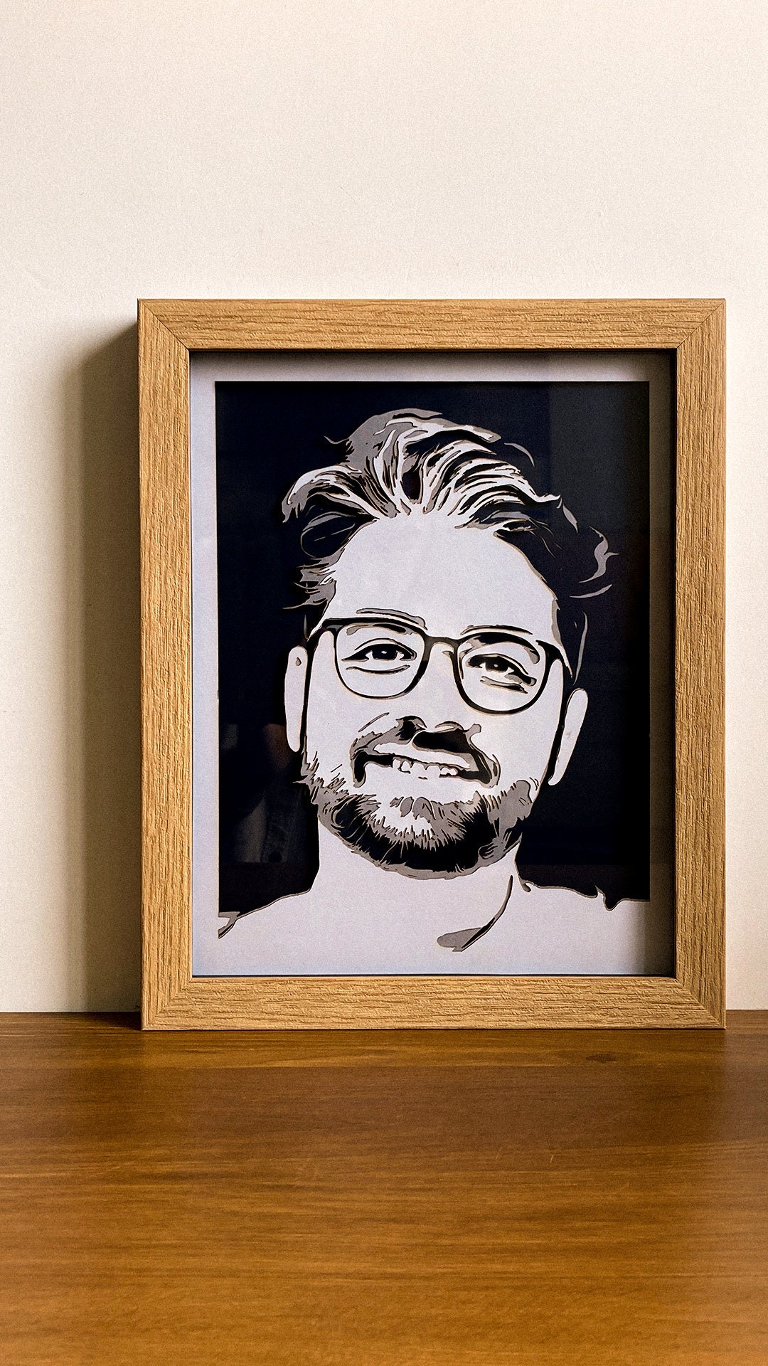 Layered Paper Cutting Portrait Design Birthday Gift Digital Files of 4 ...