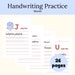 Handwriting Practice Bundle, Printable and Digital Handwriting ...