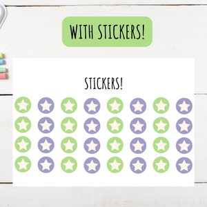 Dinosaur Themed Reward Chart Sticker Reward Chart Boy Girl - Etsy