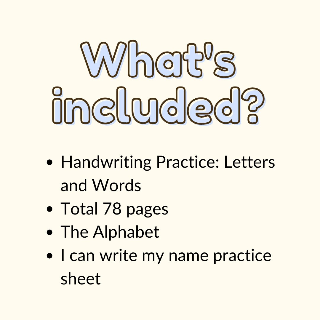 Handwriting Practice Bundle, Printable and Digital Handwriting ...
