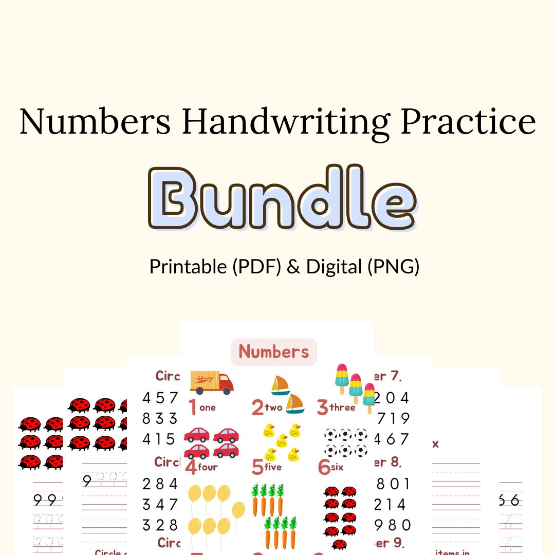 Number 0-9 Tracing Printable Workbook, Preschool, Kindergarten ...