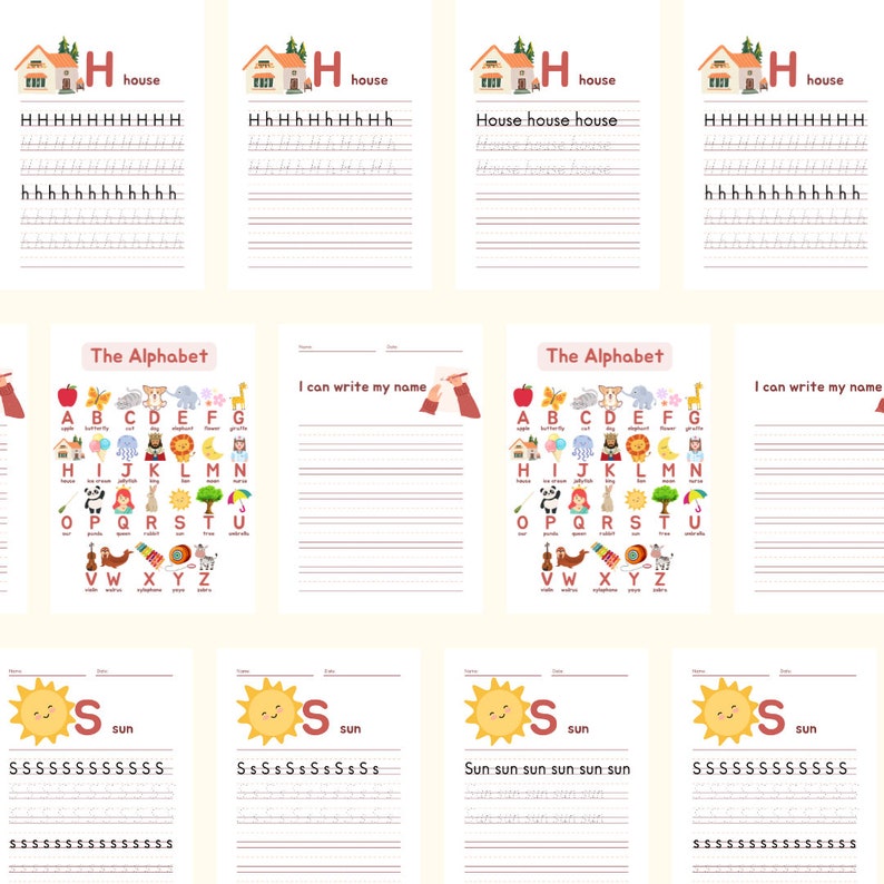 Handwriting Practice Bundle, Printable and Digital Handwriting ...