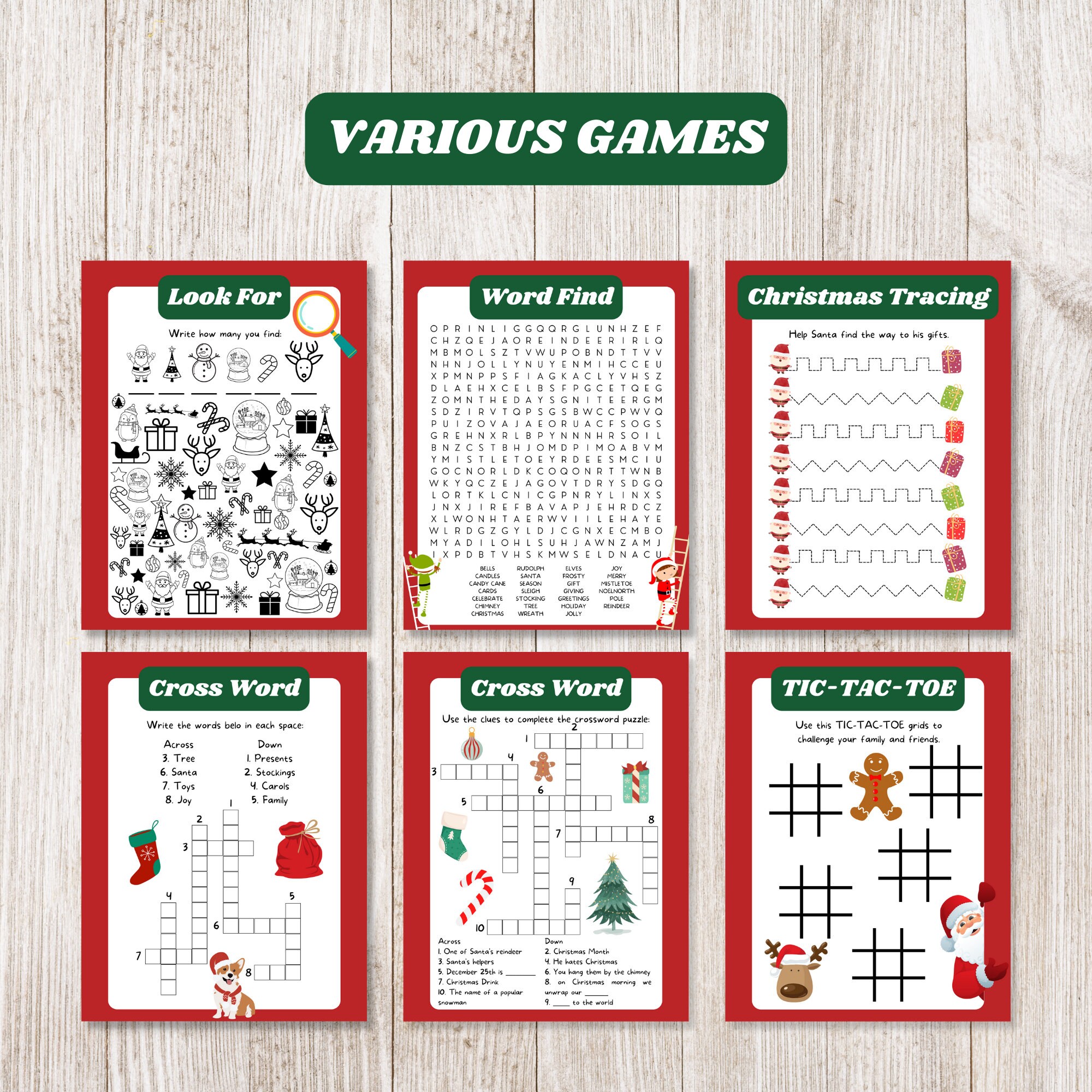 25 Printable Christmas Activities, Printable Bundle, Kids Activities ...
