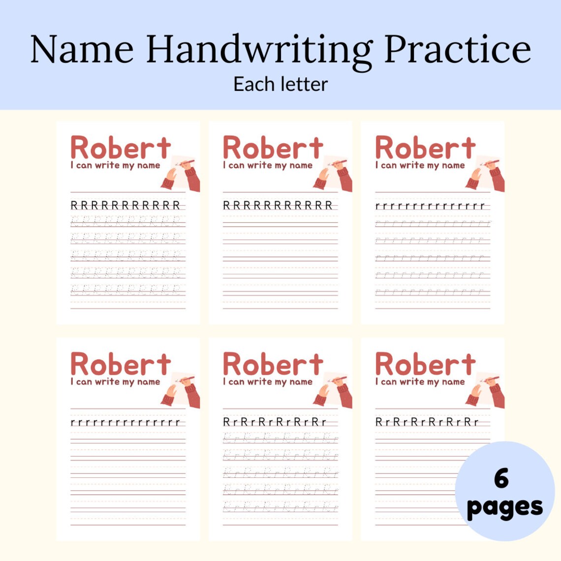 Personalize Name Tracing Template Editable Name Tracing - Etsy