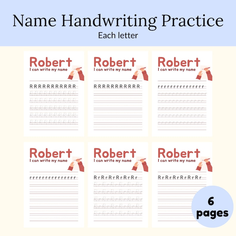 Personalize Name Tracing Template Editable Name Tracing - Etsy