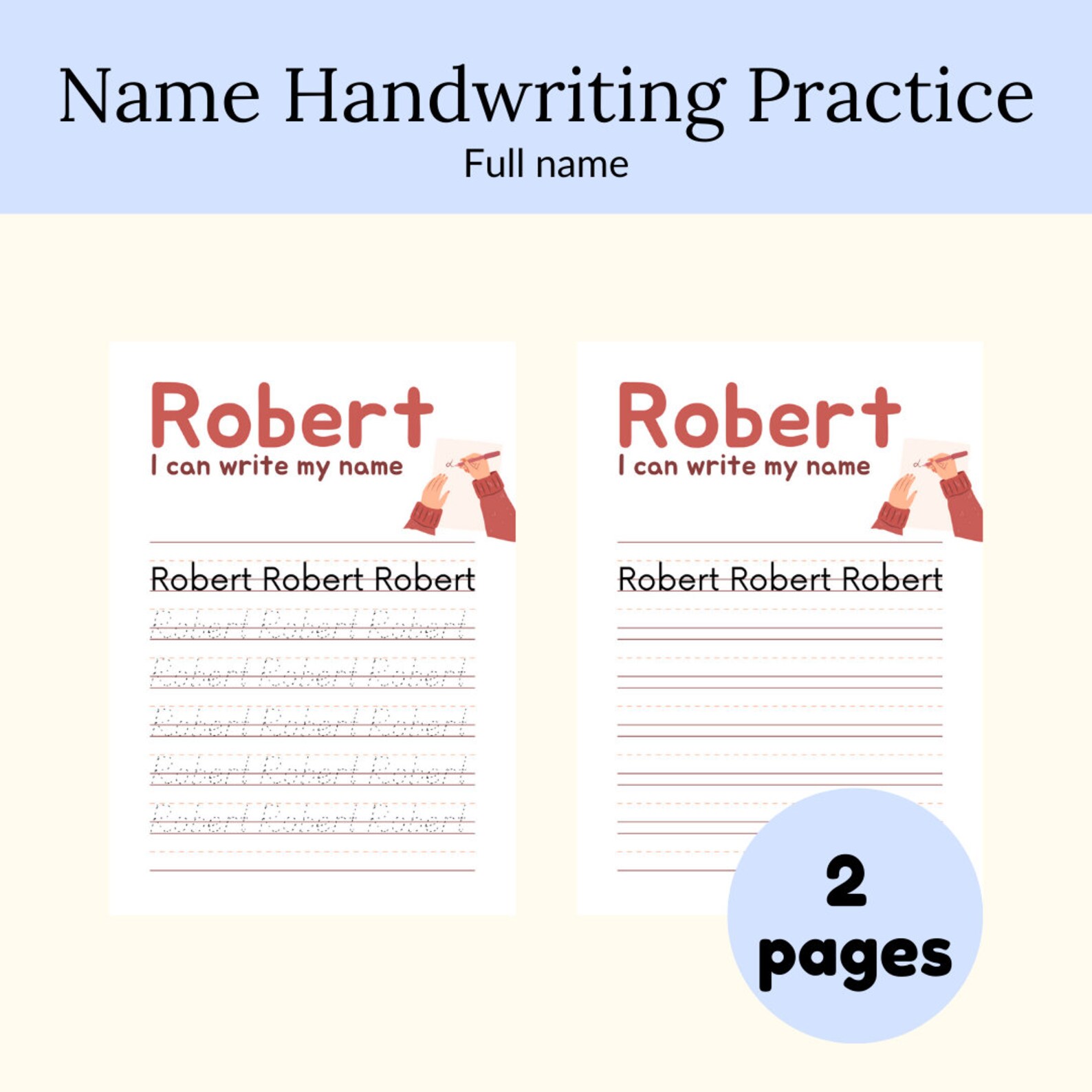 Personalize Name Tracing Template Editable Name Tracing - Etsy