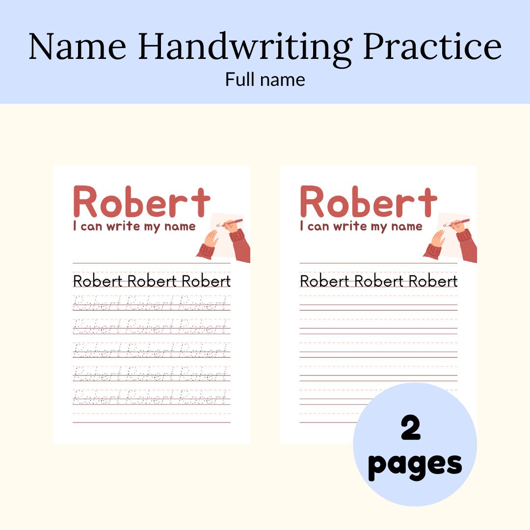 Personalize Name Tracing Template Editable Name Tracing - Etsy
