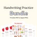 Handwriting Practice Bundle, Printable and Digital Handwriting ...