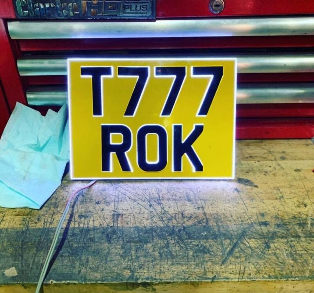 LED 4x4 Rear Registration Plate - Carbon Fibre Characters - Etsy