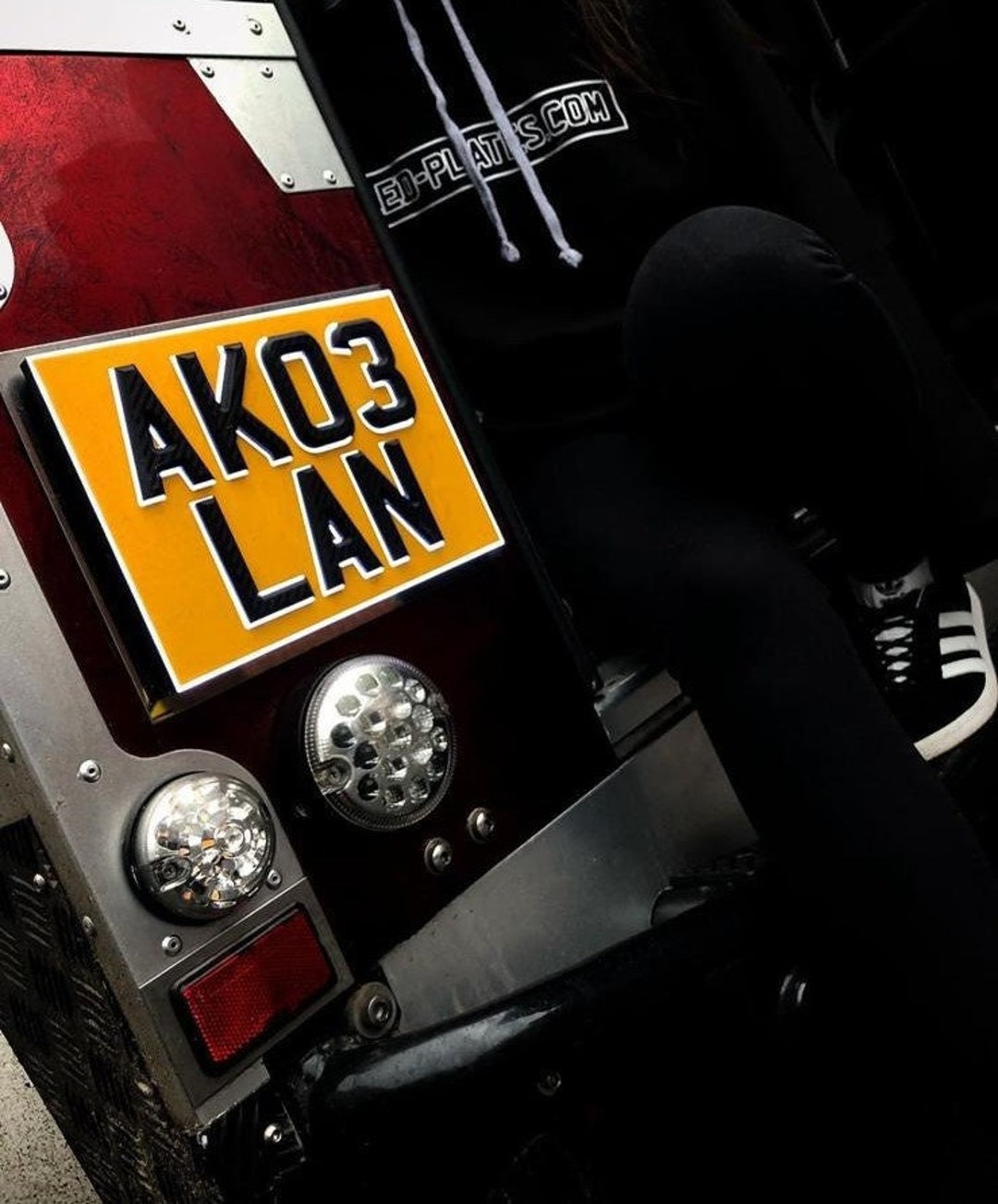 LED 4x4 Rear Registration Plate - Gloss Black Characters - Etsy