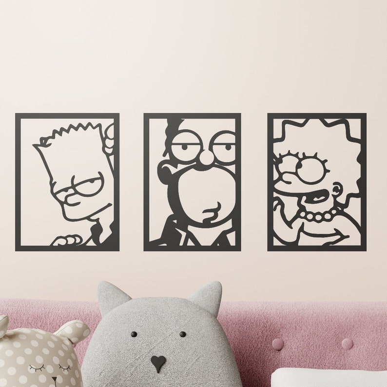 Simpsons Wall Decor Art, Laser Cut File, Glowforge Files, Digital Files ...