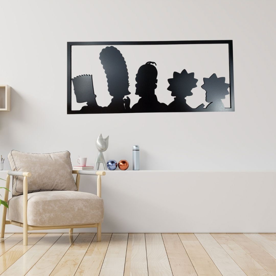 Simpsons ,family Wall Decor, Svg File Laser Cut Svg Dxf Files Wall ...