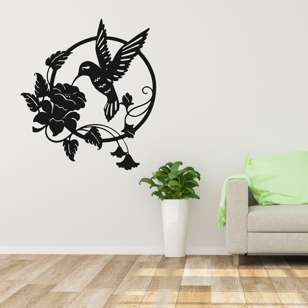 Hummingbird Wall Art Dxf File, Hummingbird, Bird Dxf, Dxf, Svg, Eps ...