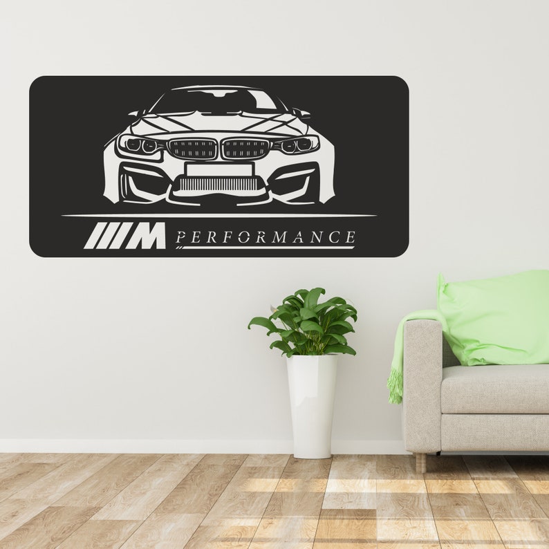Bmw M4 Design,wall Decor, Svg File Laser Cut Svg Dxf Files Wall Sticker ...