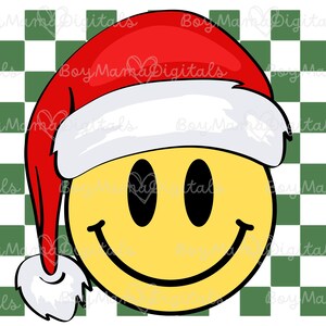 Smiley Santa PNG, Christmas PNG , Christmas Sublimation - Etsy
