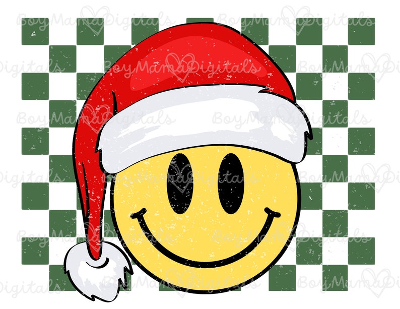 Smiley Santa PNG, Christmas PNG , Christmas Sublimation - Etsy