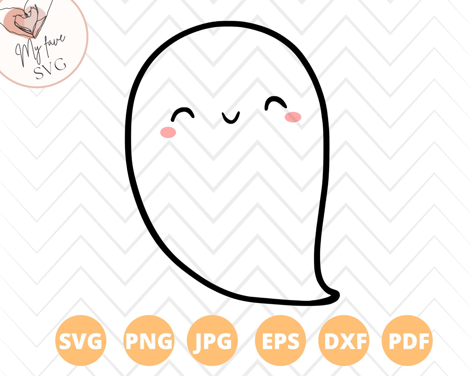 Set 5 Cute Ghost Clipart Svg Png Kawaii Ghost Svg Png Cute - Etsy UK