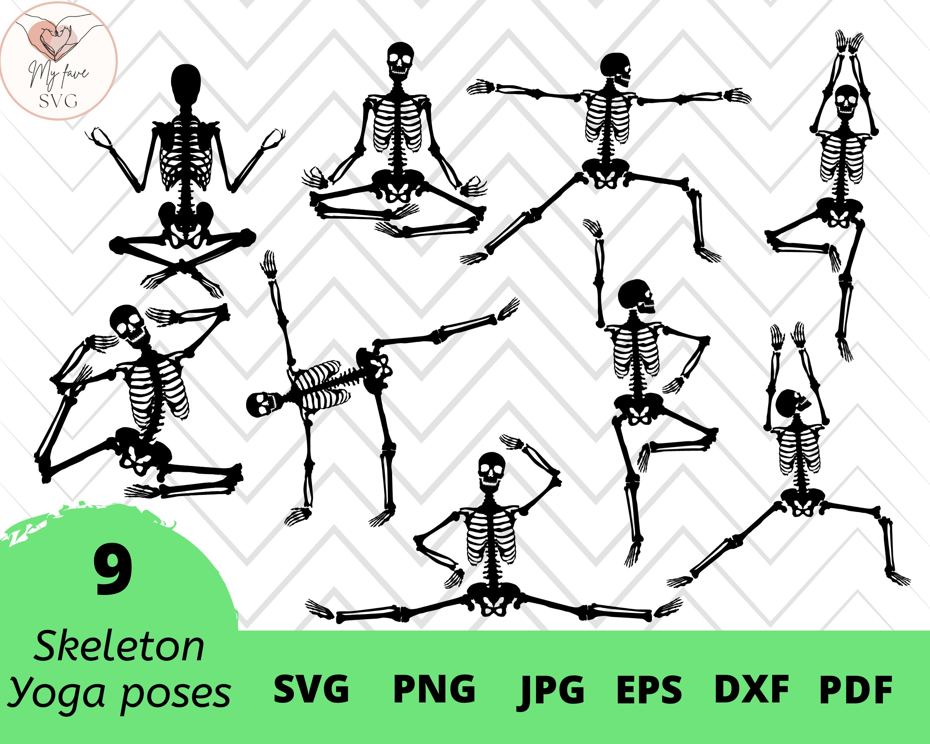 Skeleton Yoga Pose Svg - Etsy