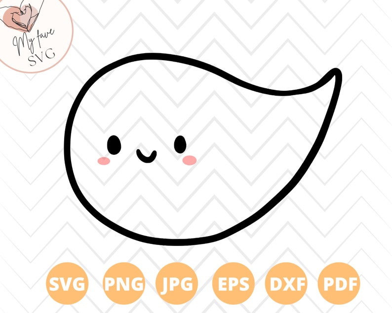 Set 5 Cute Ghost Clipart Svg Png Kawaii Ghost Svg Png Cute - Etsy UK