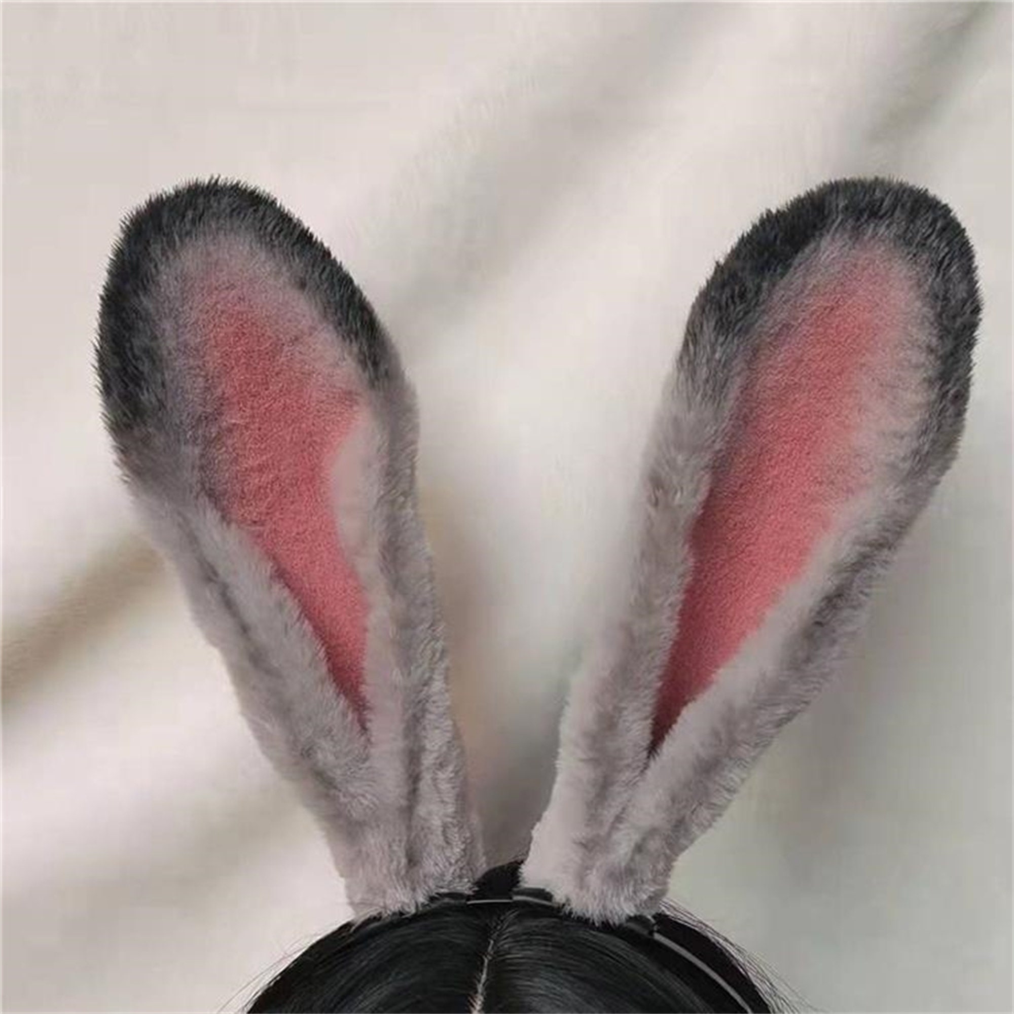 Furry Gray Bunny Ear Headband, Cosplay Judy Bunny Ears Headband, Rabbit ...
