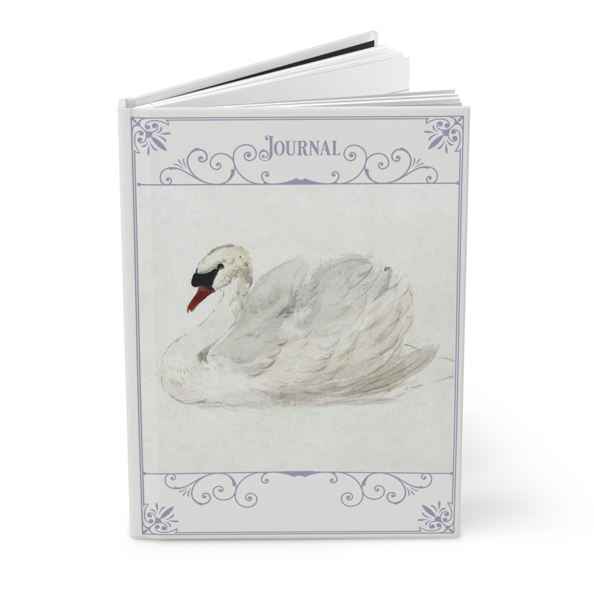 Swan, Swan Journal, Victorian Style, Swan Lover, Hardcover Journal ...
