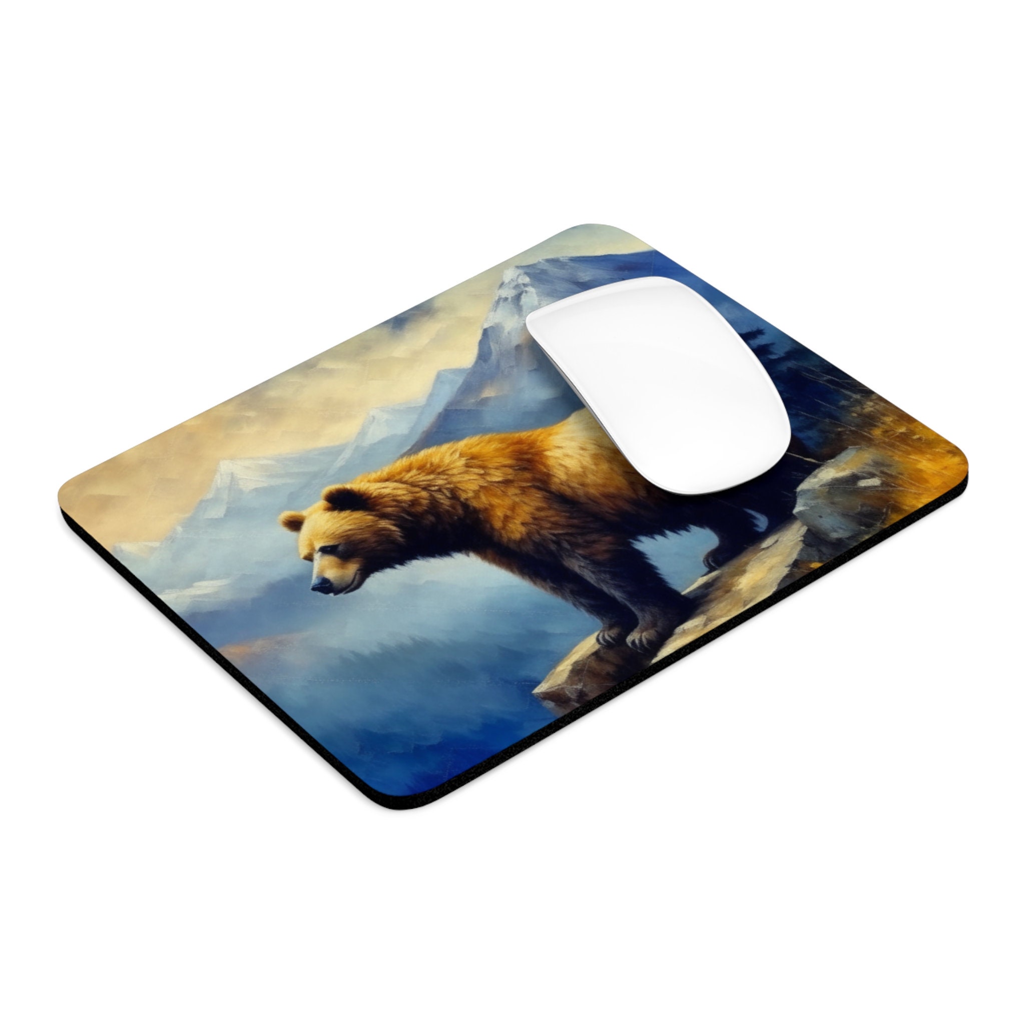Bear, Brown Bear, Large Bear Mouse Pad, Cabin, Hunting Lodge, Nature ...