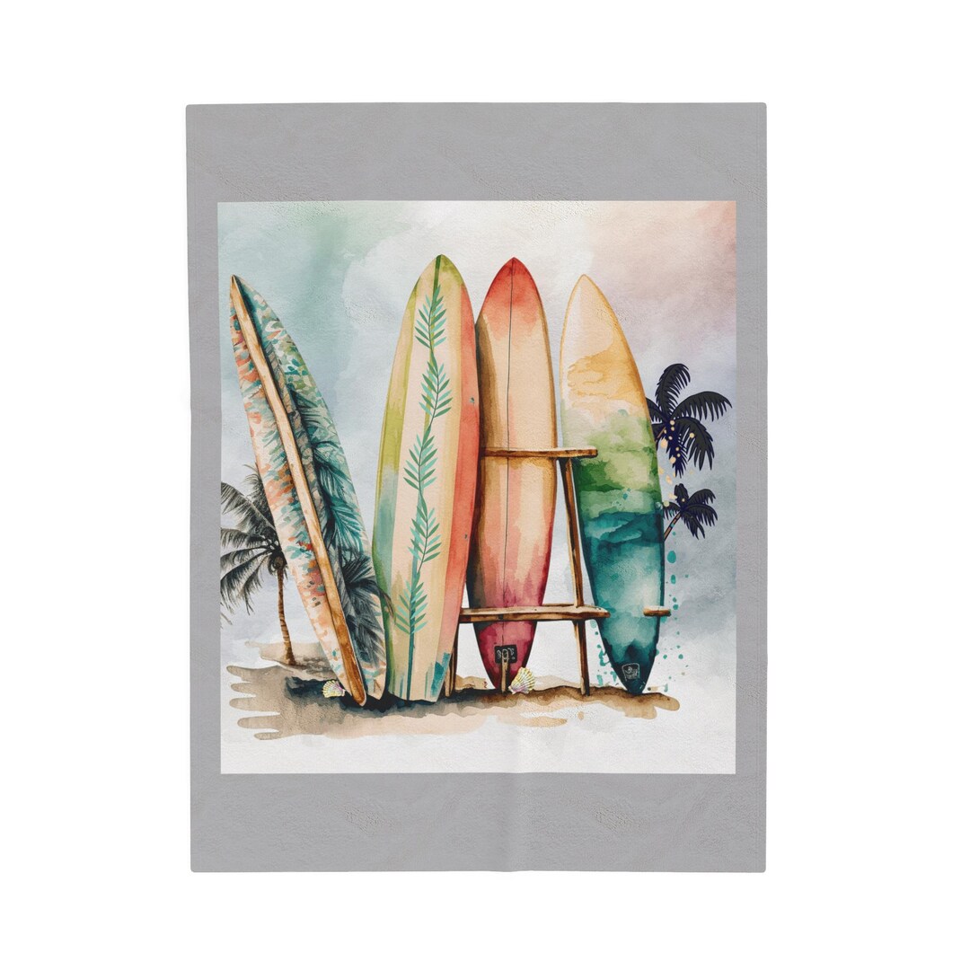 Surfer, Surf Boards, Blanket With Surf Boards, Throw With Surf Boards ...