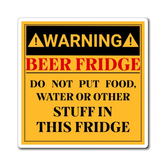 Rust Repair Components Funny Beer Fridge Magnet - "Do Not Put Food ...