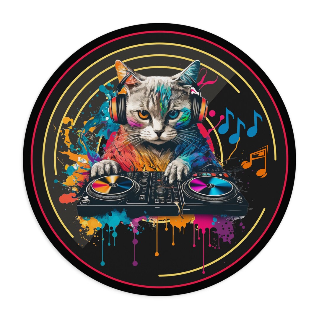 DJ Mouse Pad, DJ Cat Mouse Pad, Cat Lover, Djcat, DJ Mouse Pad, Mouse ...