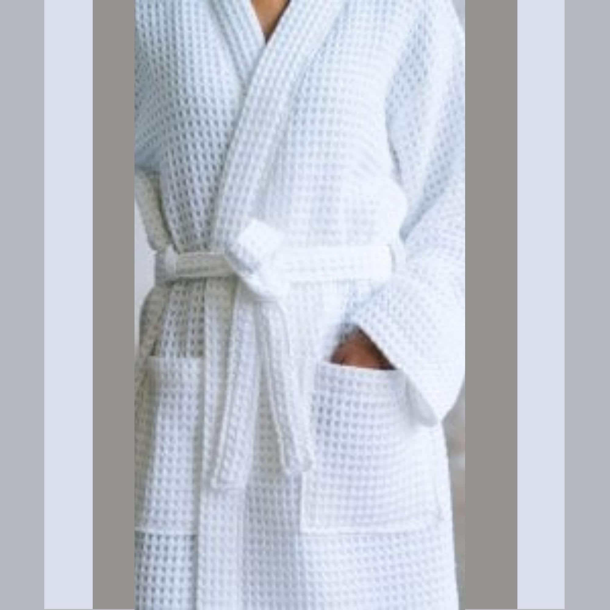 Personalized Waffle Bathrobe.unisex Bathrobe Robe. Waffle - Etsy