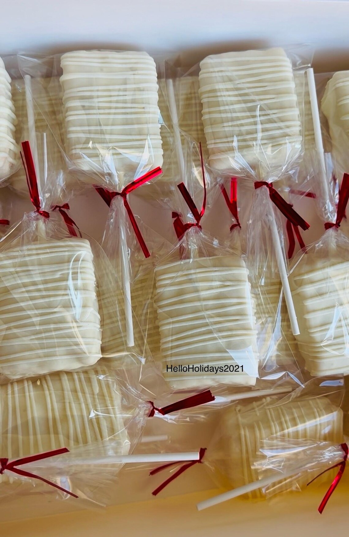 1 Dozen Vanilla White Chocolate Covered Rice Crispies! HEAT SENSITIVE ...