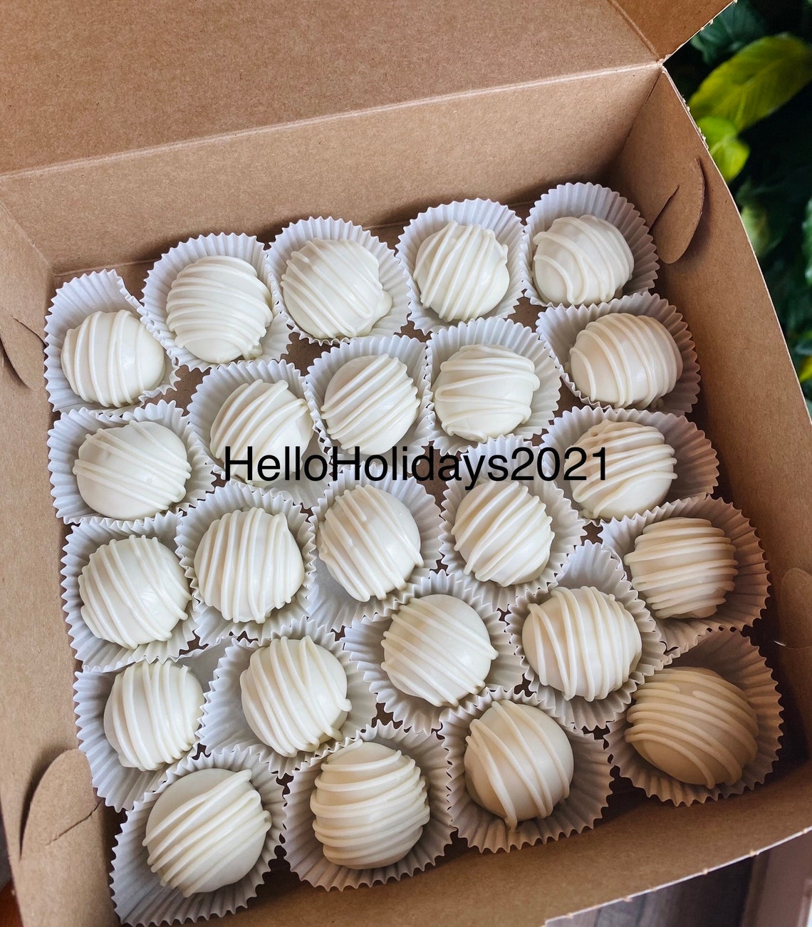 2 Dozen Vanilla Cake Balls! Heat Sensitive! Dipped and Drizzled in ...
