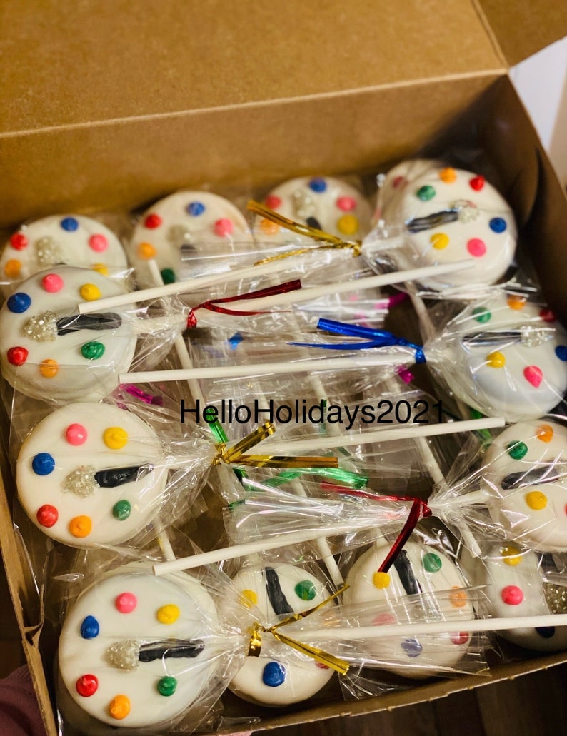 1 Dozen Palette Designed Oreos and 1 Dozen Chocolate Covered Pretzels ...