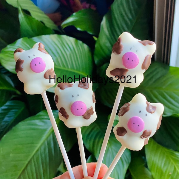Cow Cake Pops - Etsy