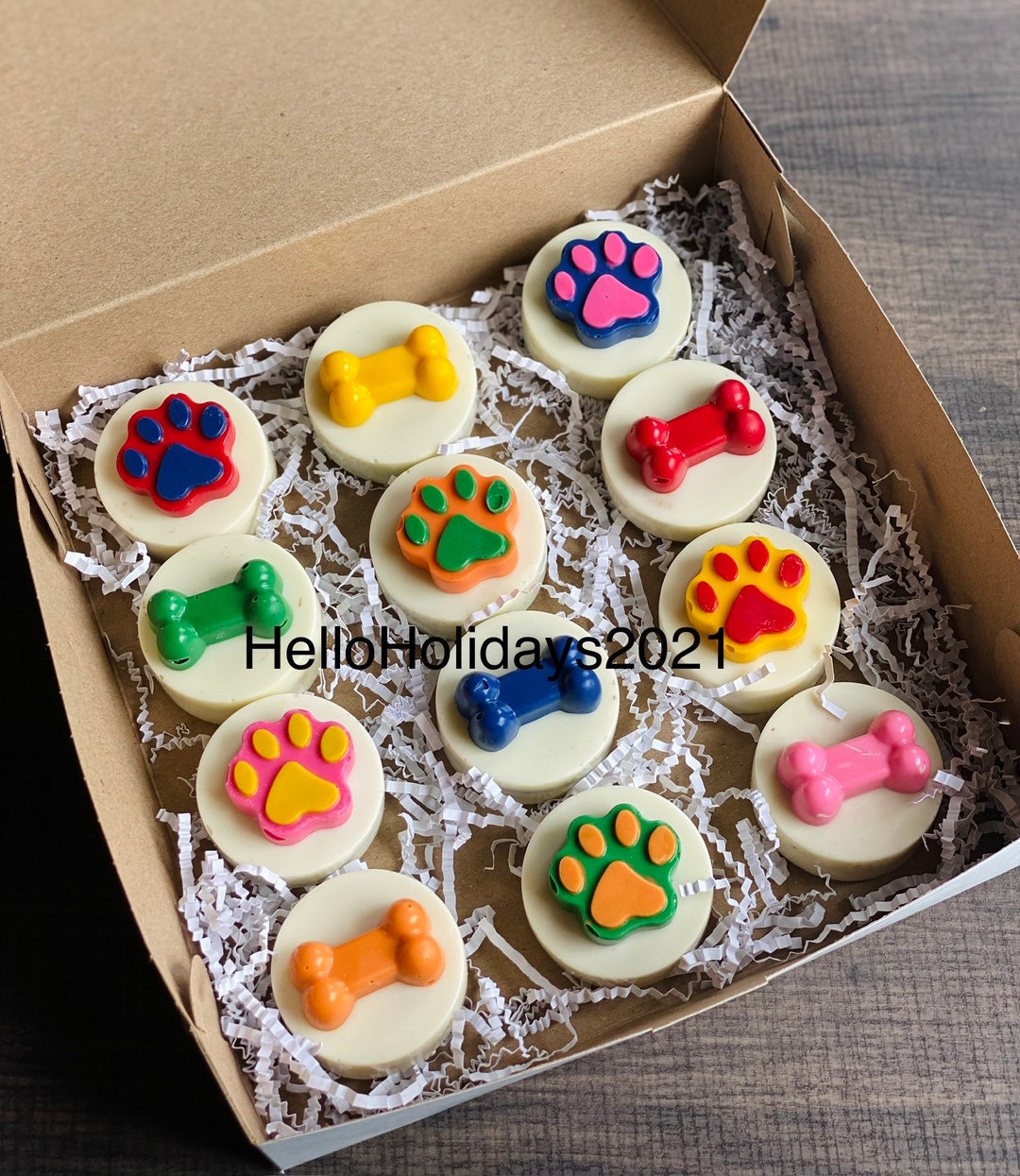 1 Dozen Paw/bone Themed Oreos Mix of All Colors Send a Message to ...
