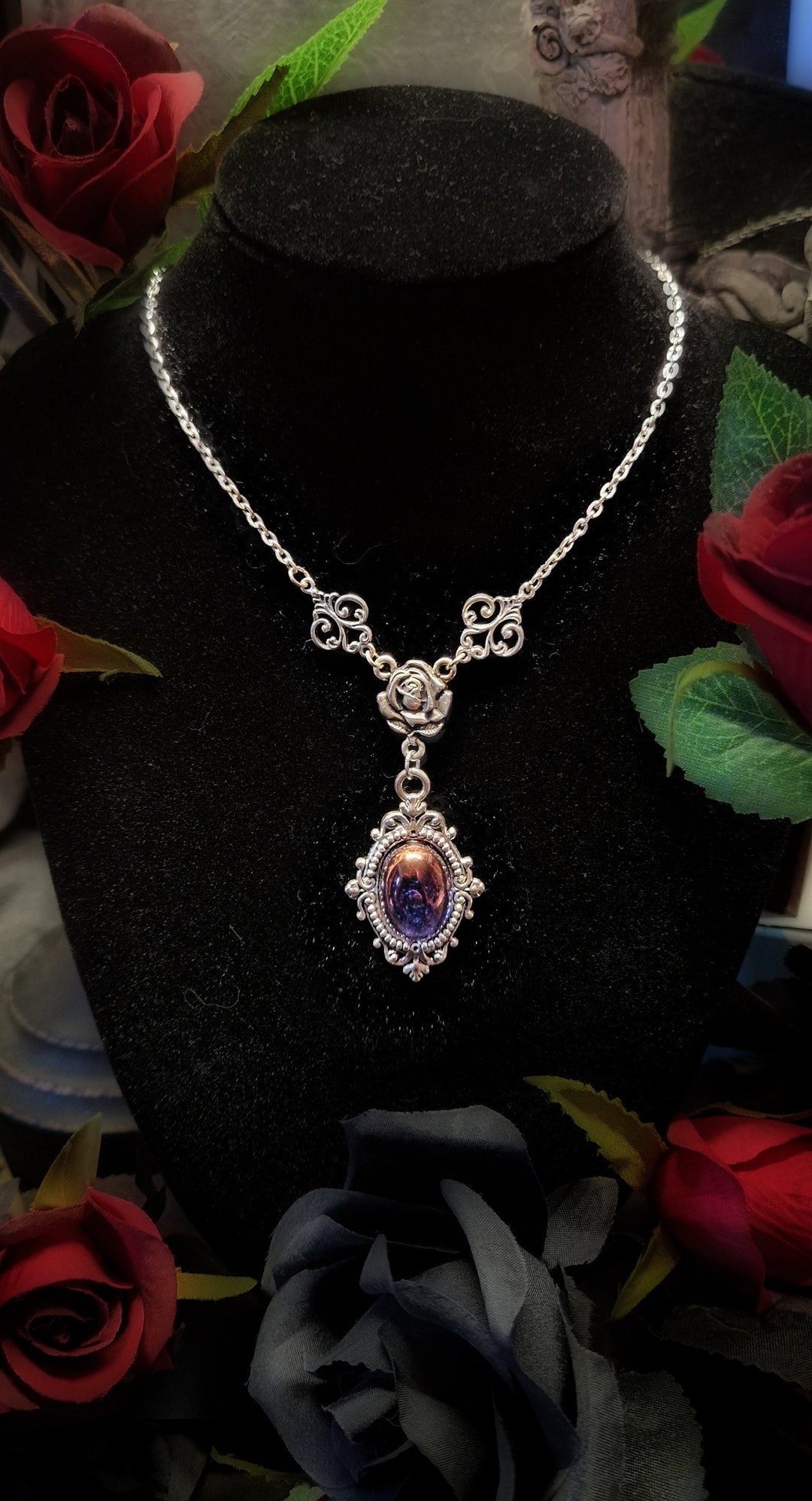 Handmade Antique Silver 'pandora' Victorian Gothic Necklace - Etsy