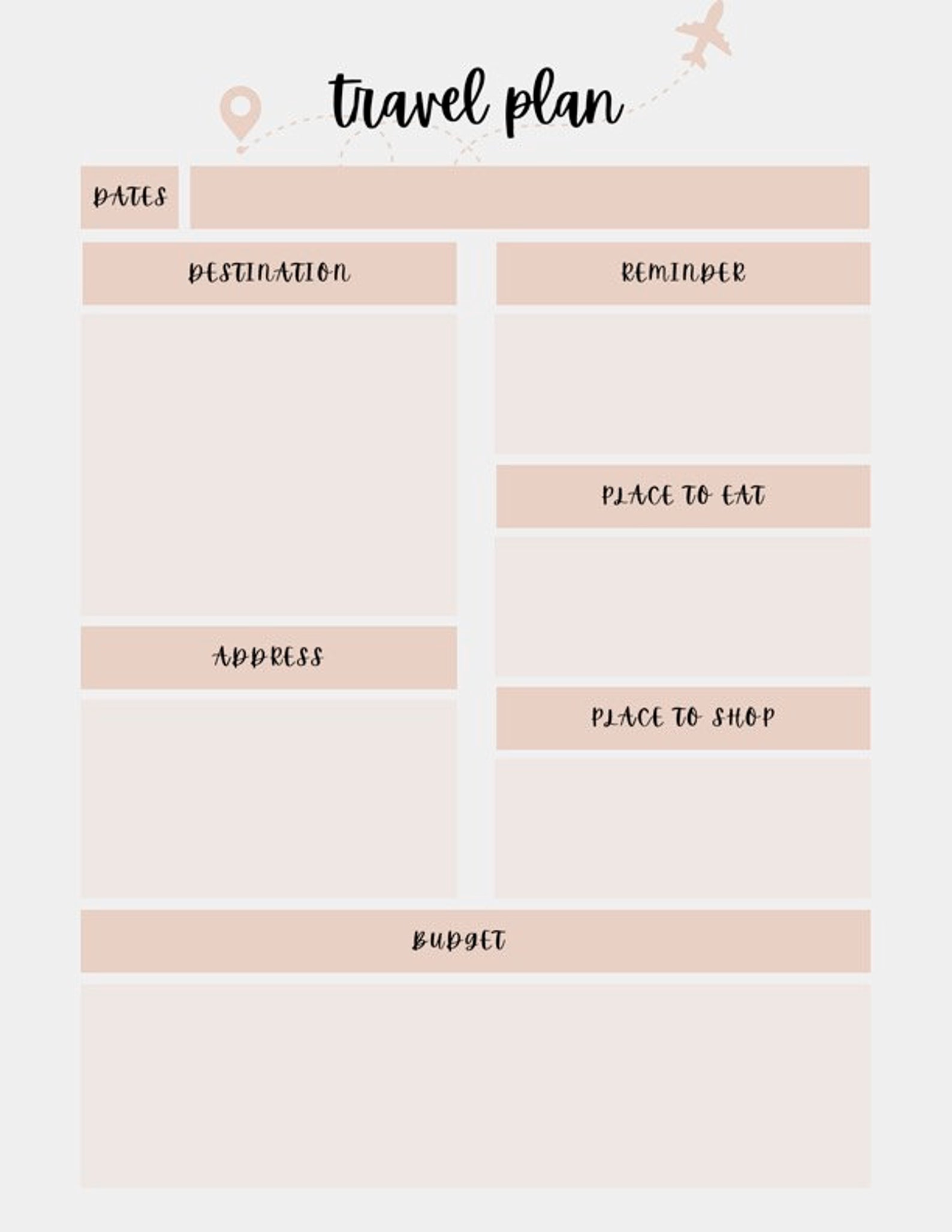 Travel Guide Template Travel Itinerary Template Printable Travel Guide ...