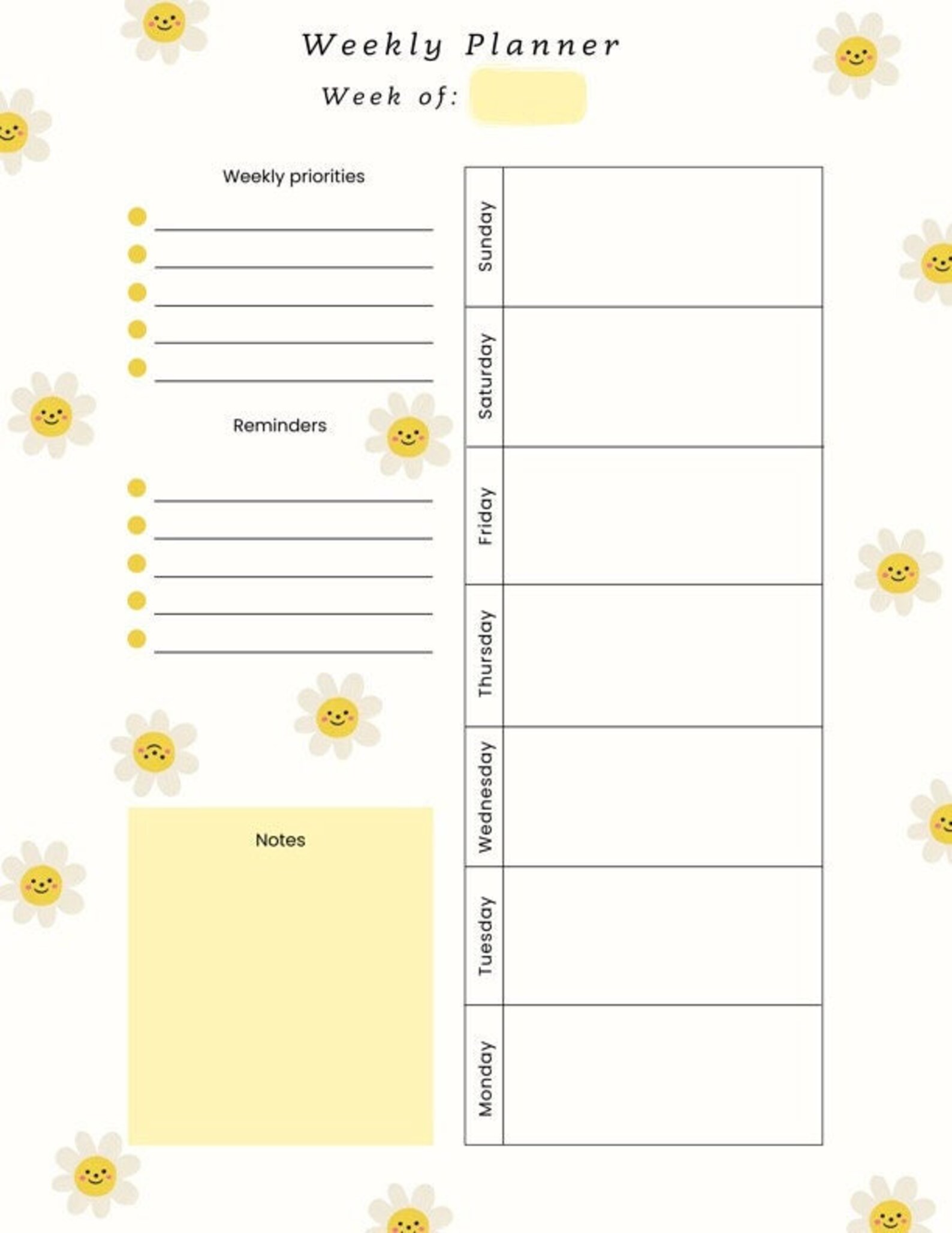 Printable Weekly Planner Weekly Planner Digital Planner Printable ...