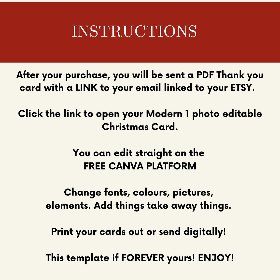 Editable Christmas Cardsinsert Photo Christmas Cardxmas Card - Etsy Canada