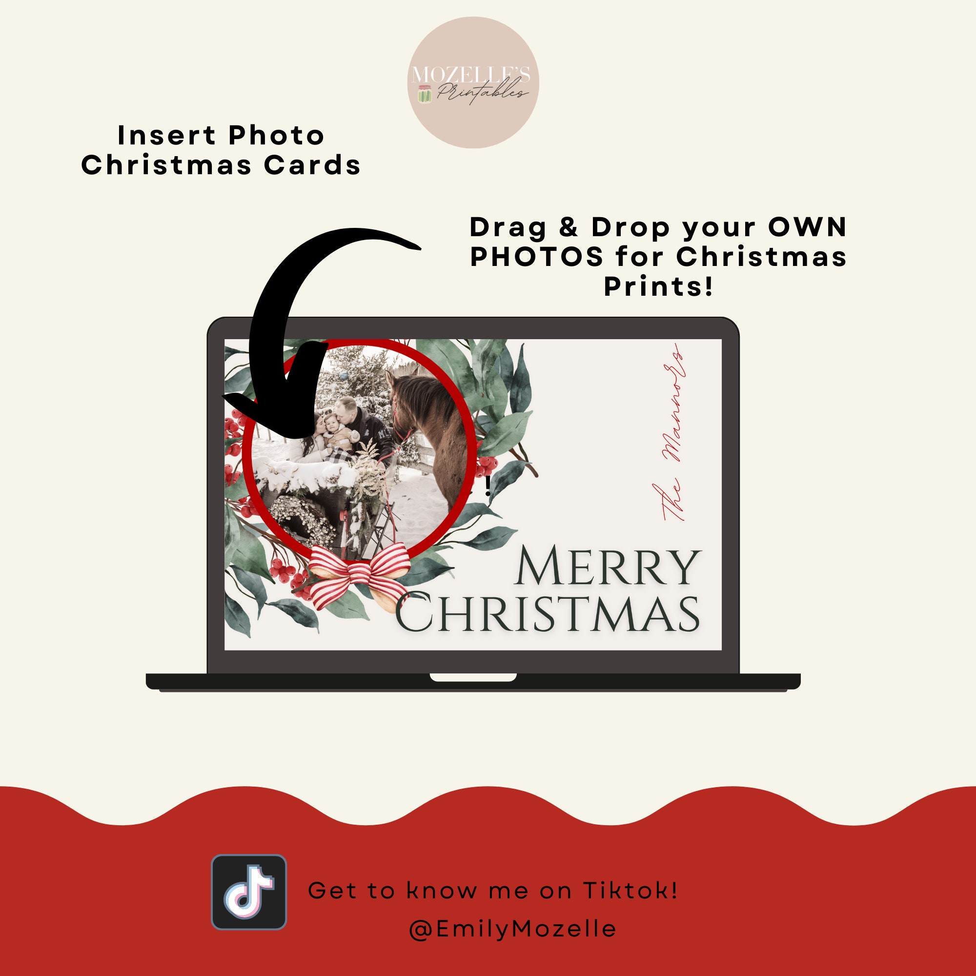 Editable Christmas Cardsinsert Photo Christmas Cardxmas Card - Etsy Canada