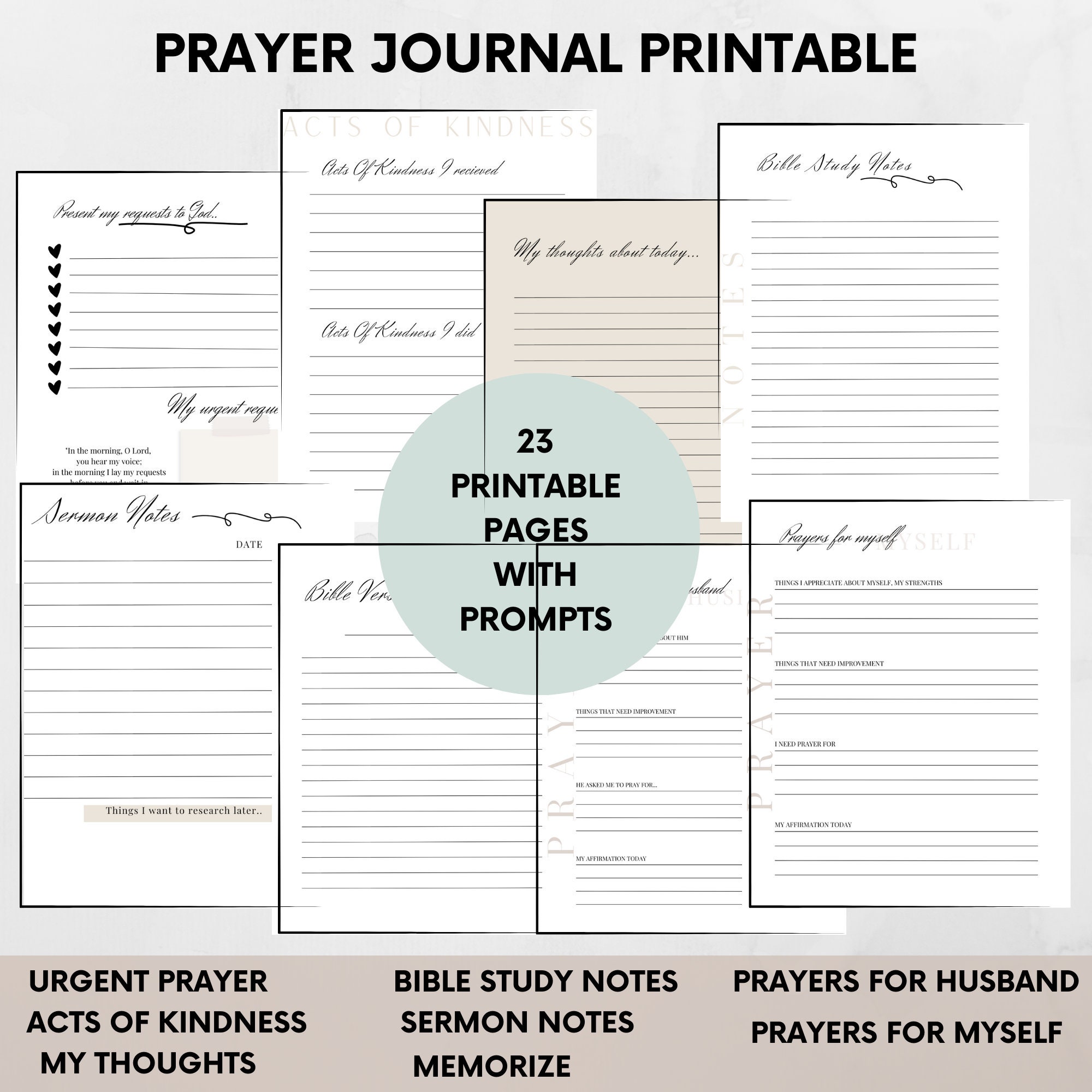 Prayer Journal Printable, Printable Prayer Journal, Guided Prayer ...