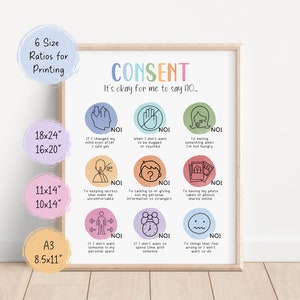 Body Safety Consent Print, Therapy Office Decor Print, Mental Health ...