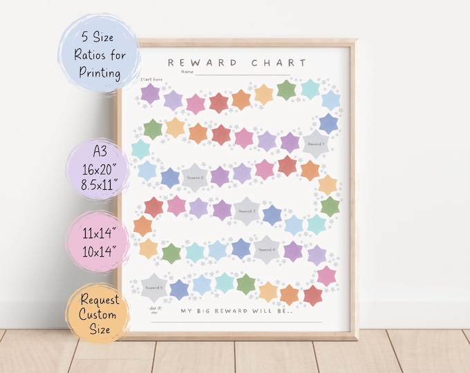 Reusable Reward/sticker Behavior Chart, Potty Training Chart for ...