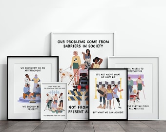 Disability Inclusion & Diversity Posters for Office, School Counselor ...
