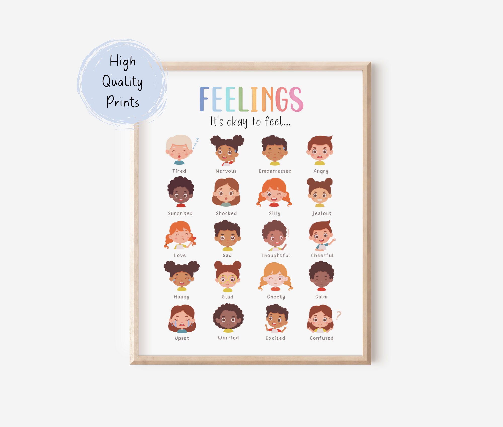 Feelings Calm Corner Poster, Montessori Homeschool Decor, Feelings ...