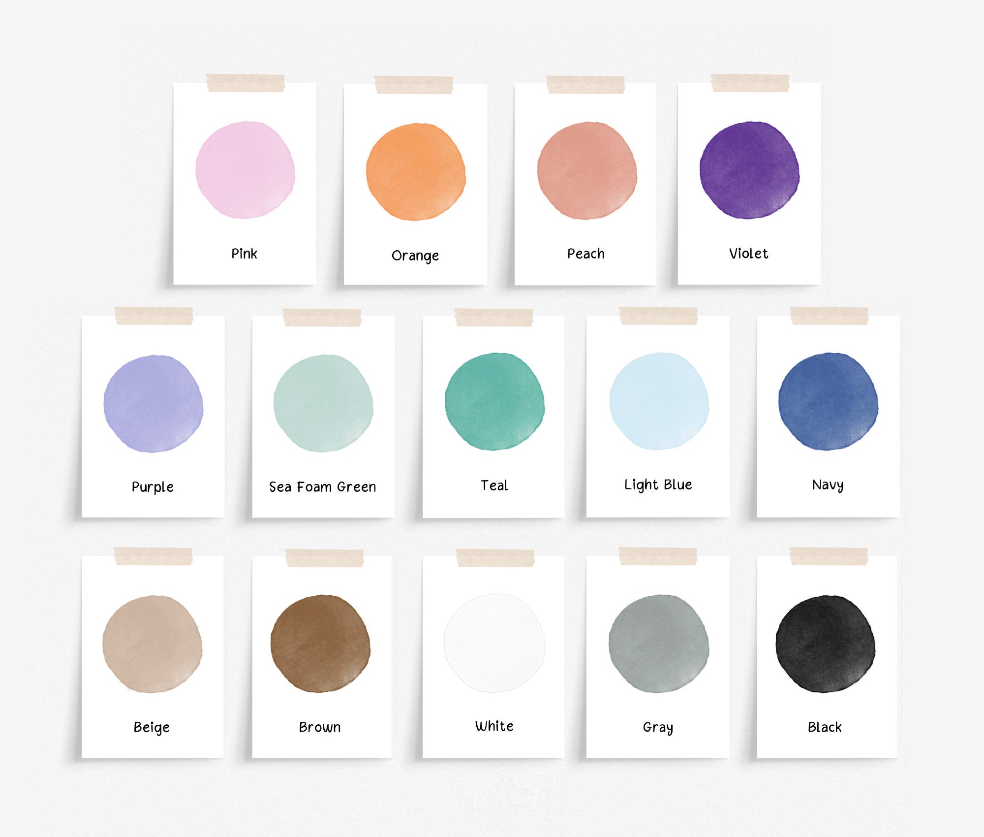 Colour Flashcards Preschool Cards, Educational Printable Cards ...